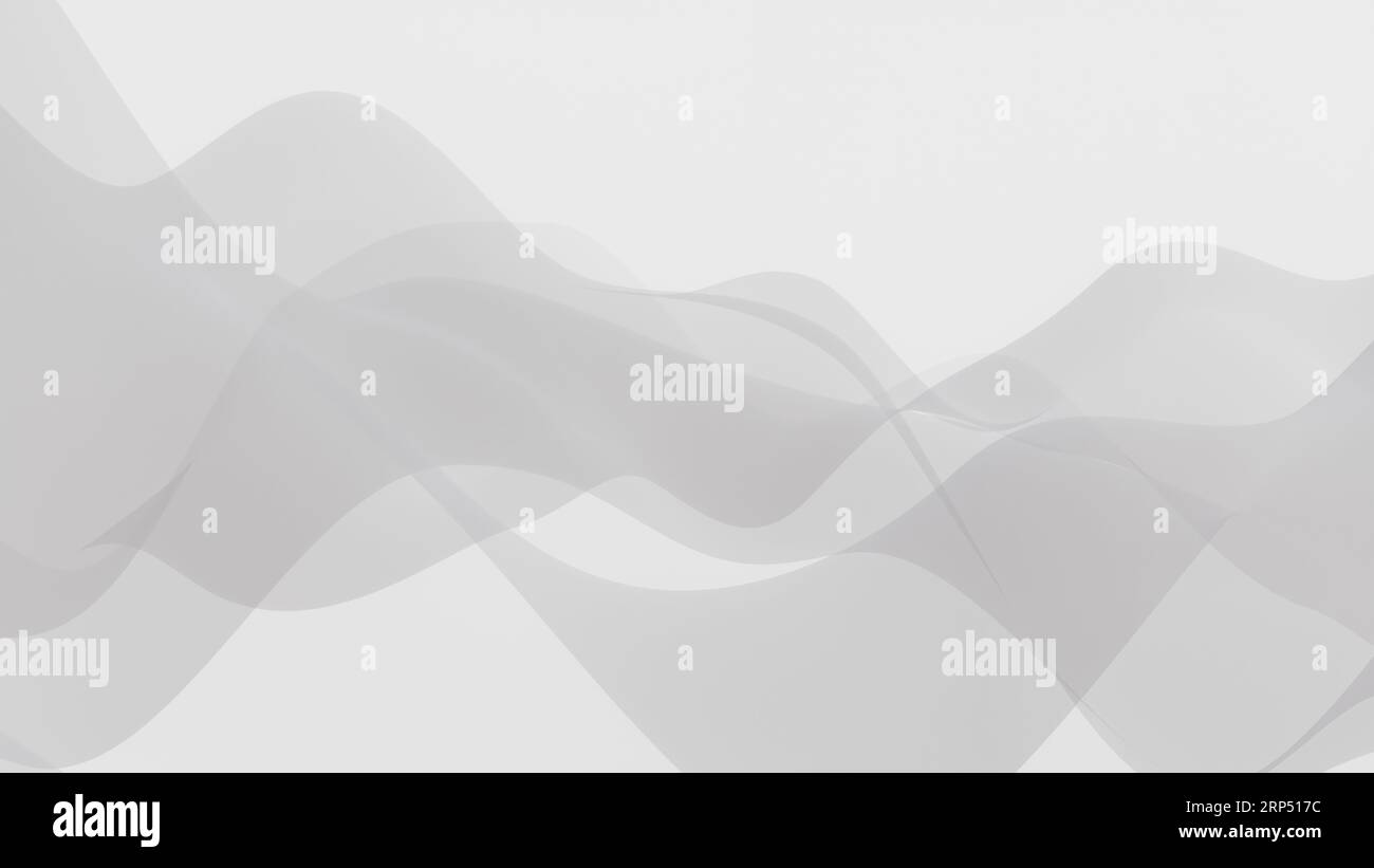 abstract white background with wavy flow lines Stock Photo - Alamy