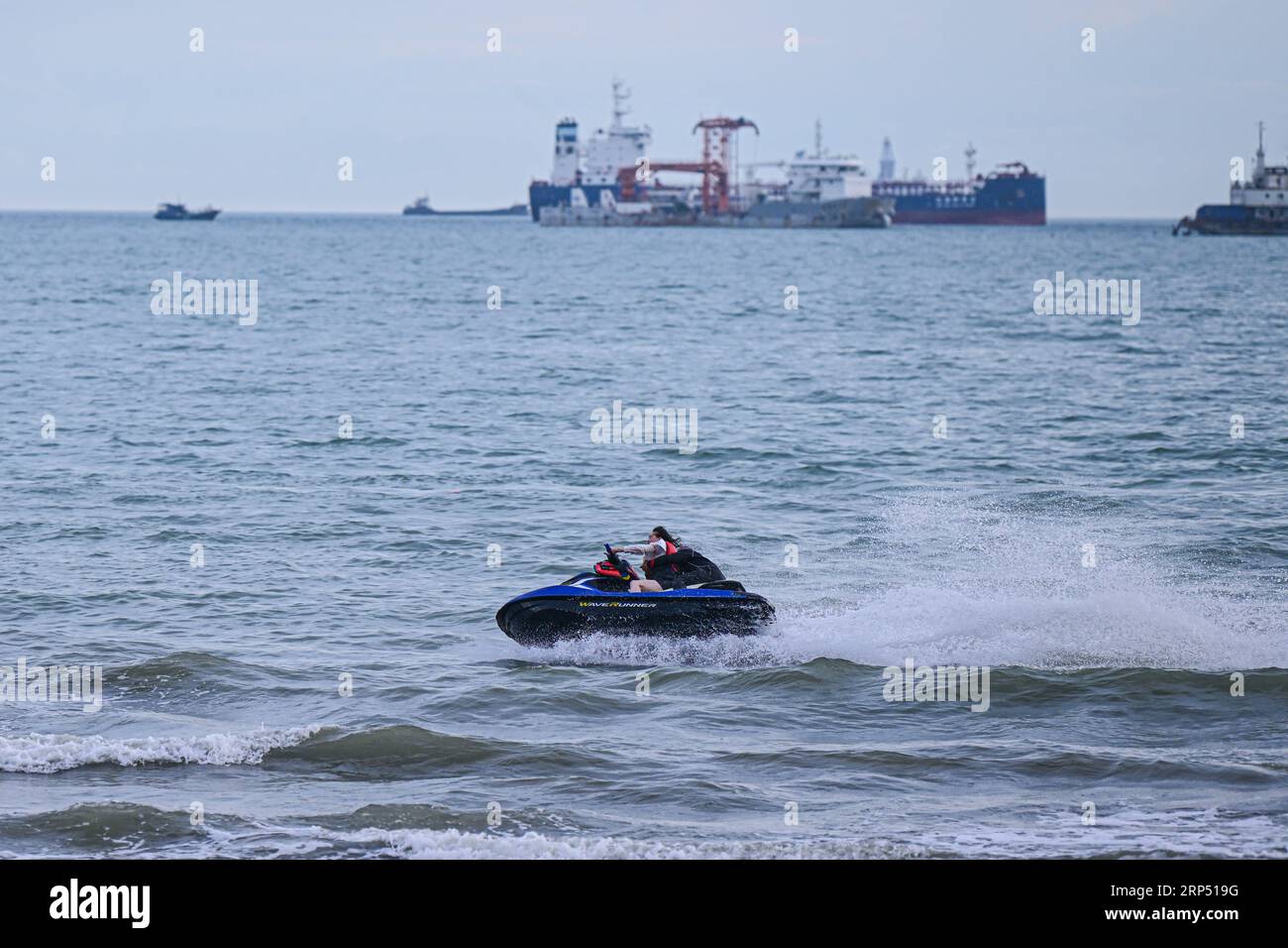 Haikou, China's Hainan Province. 30th Aug, 2023. A tourist experiences ...