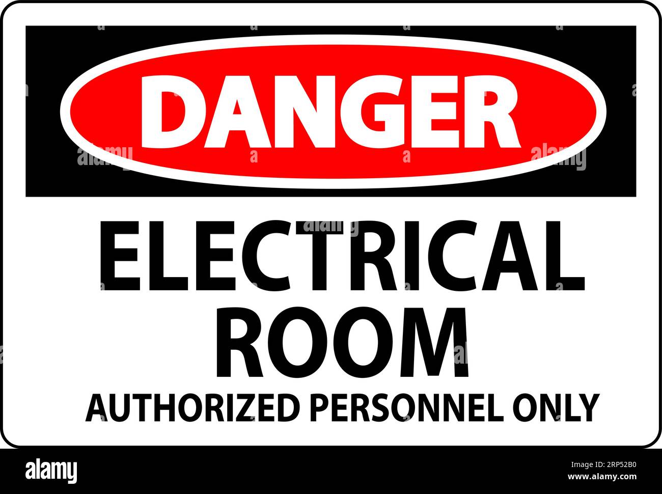 Danger Sign Electrical Room - Authorized Personnel Only Stock Vector ...