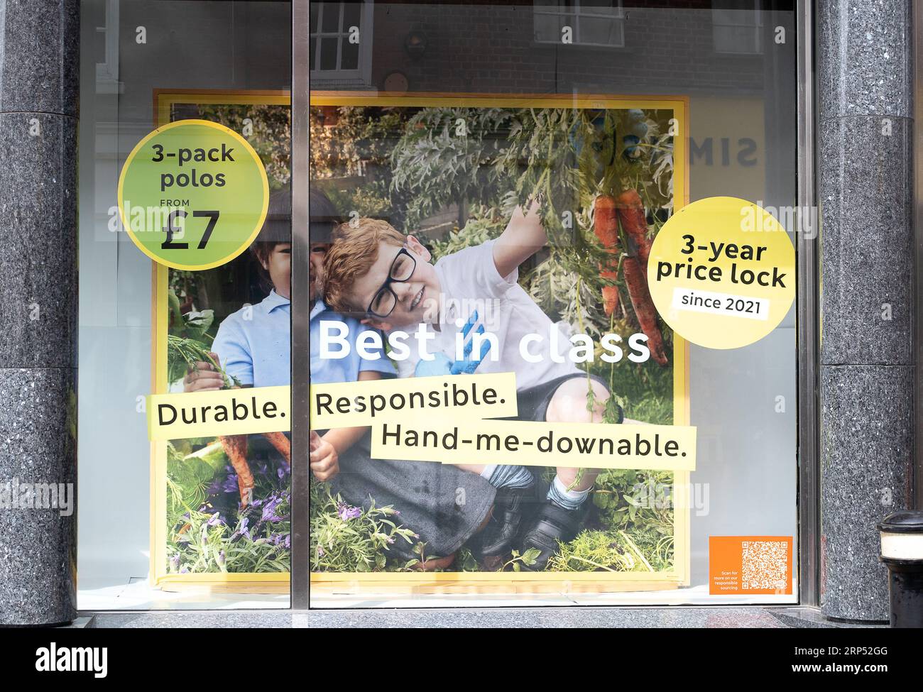 Windsor, Berkshire, UK. 3rd September, 2023. A Back to School window ...