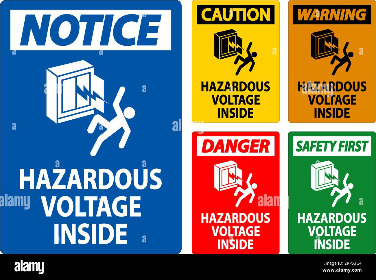 Danger Sign Hazardous Voltage Inside Stock Vector Image & Art - Alamy