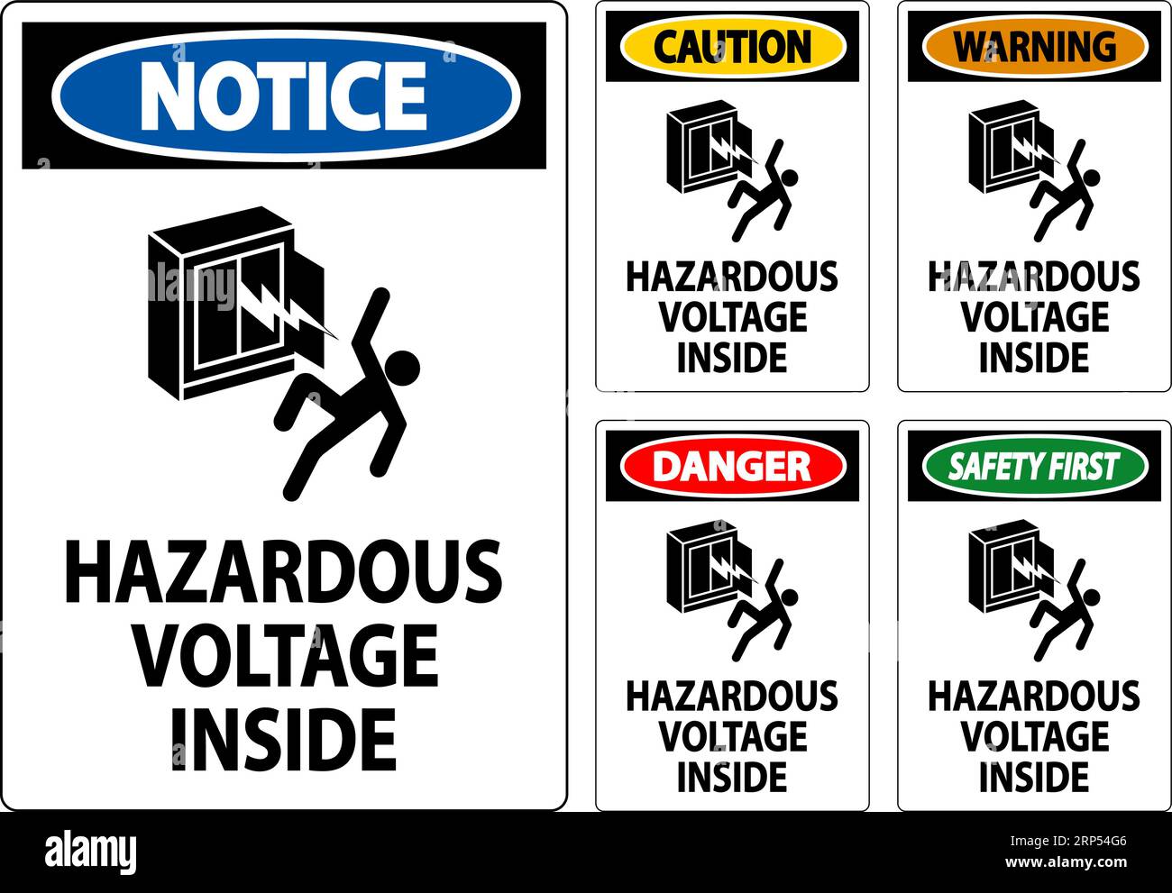 Danger Sign Hazardous Voltage Inside Stock Vector Image & Art - Alamy