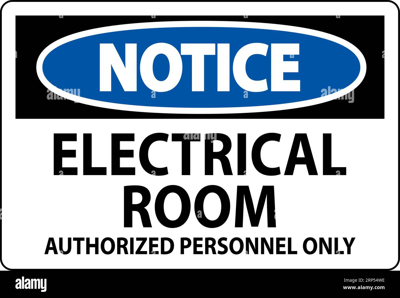 Notice Sign Electrical Room - Authorized Personnel Only Stock Vector ...