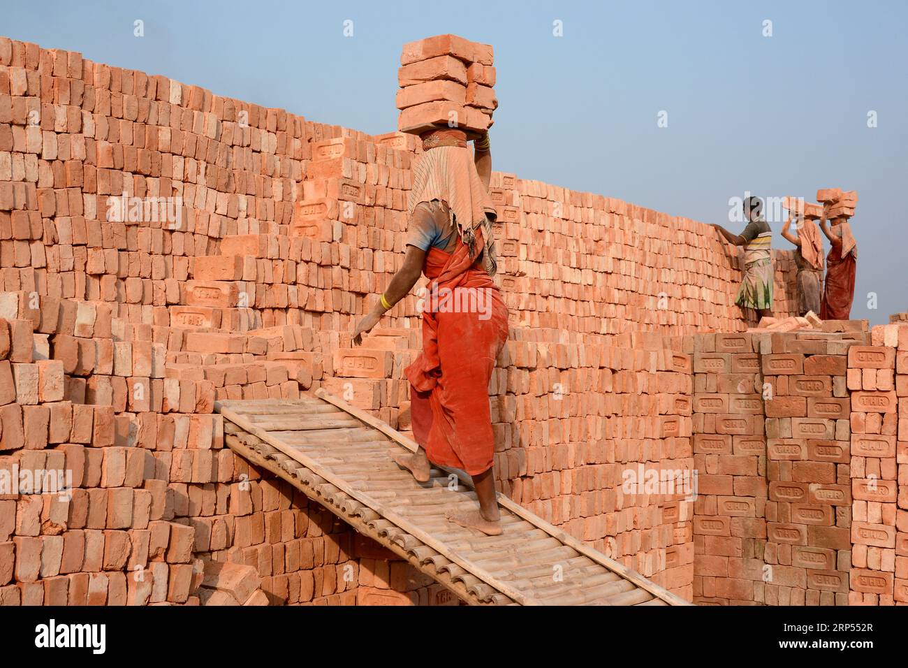 Brick factory where the heavy work is mainly done by women, North 24 ...