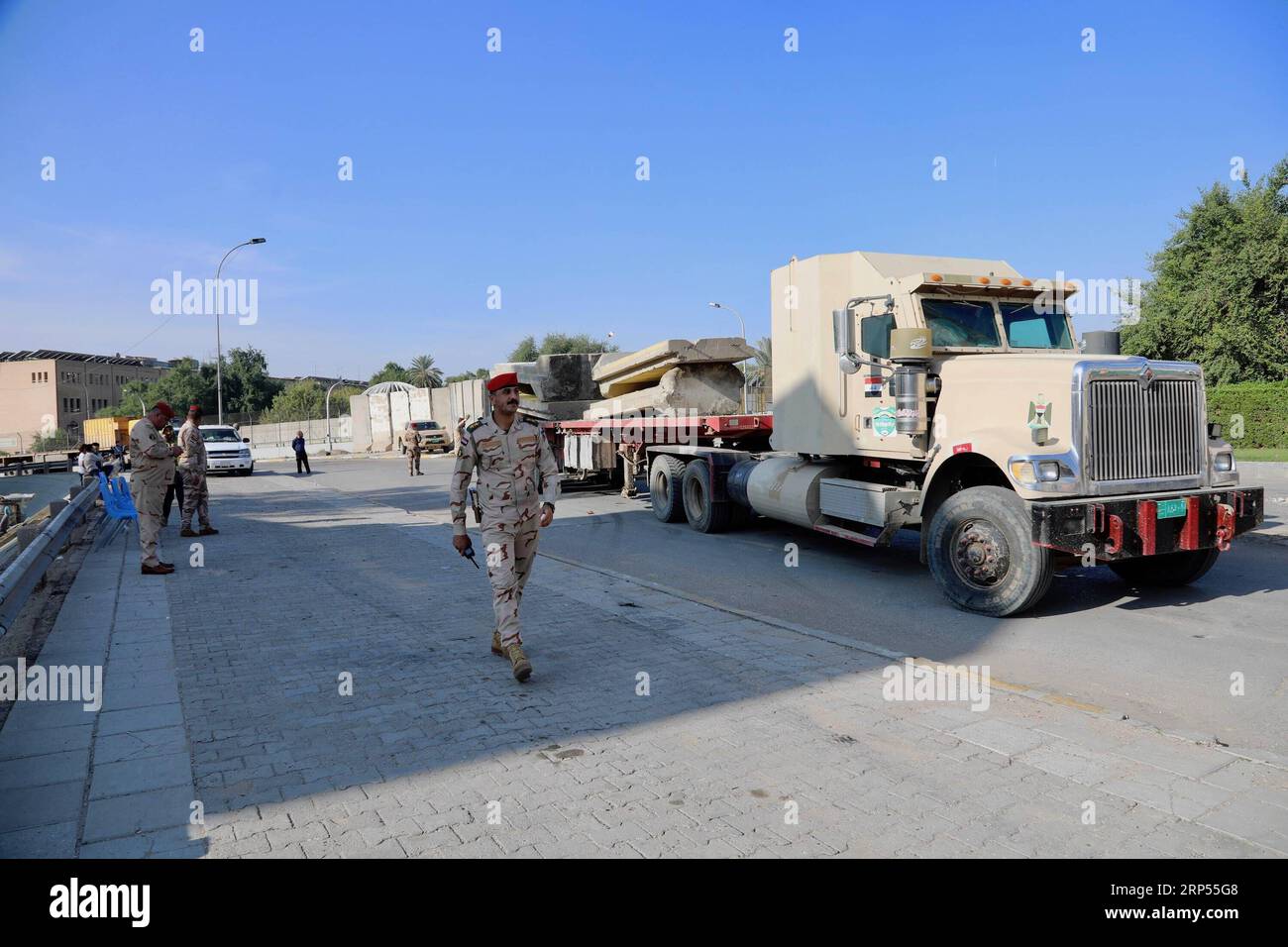 In the heavily fortified green zone in baghdad hi-res stock photography ...