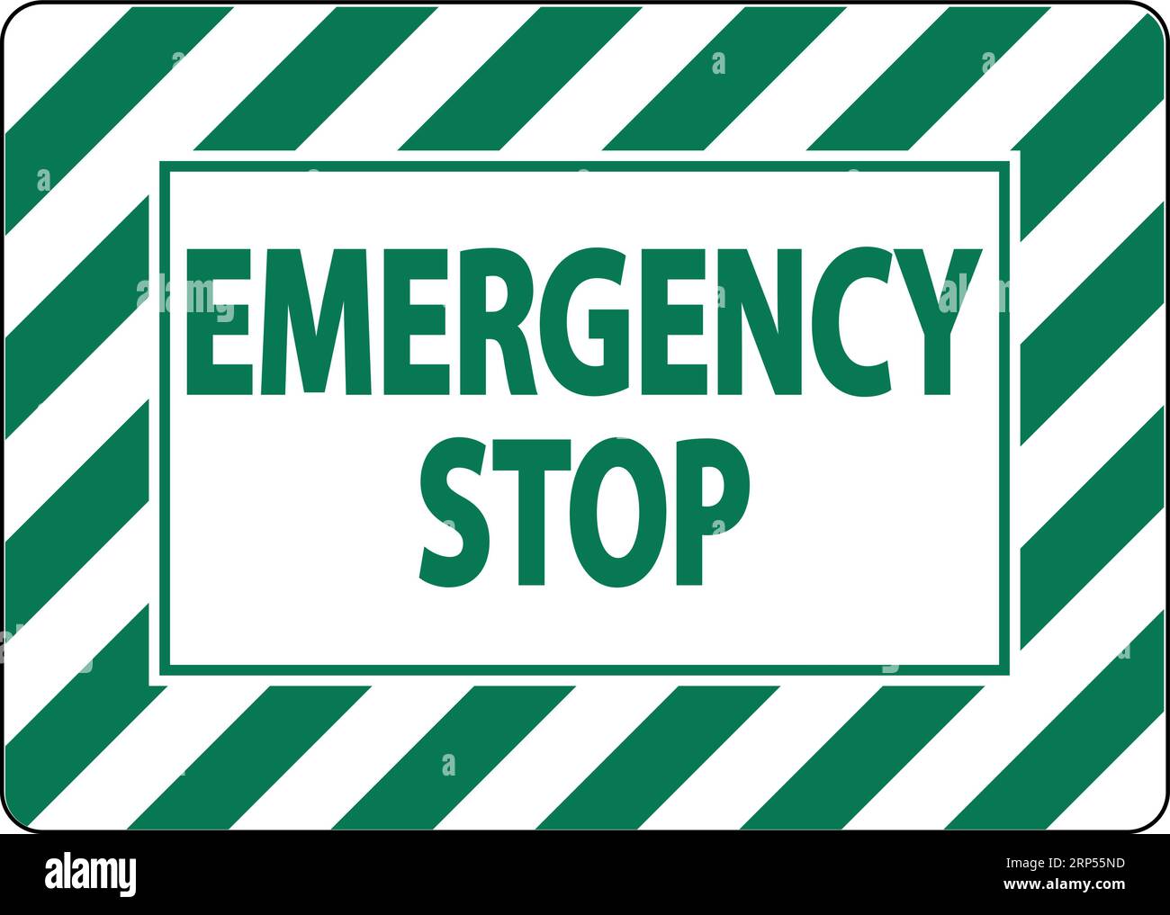 Electrical Equipment Warning Sign Emergency Stop Stock Vector Image ...