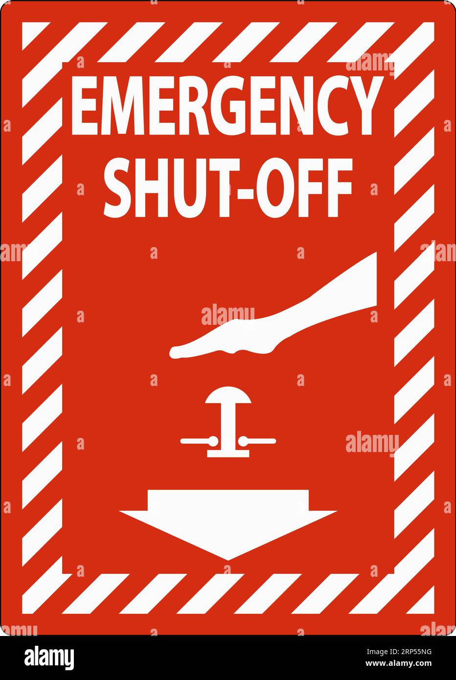 Fire and Emergency Sign Emergency Shut-off Switch Stock Vector Image ...