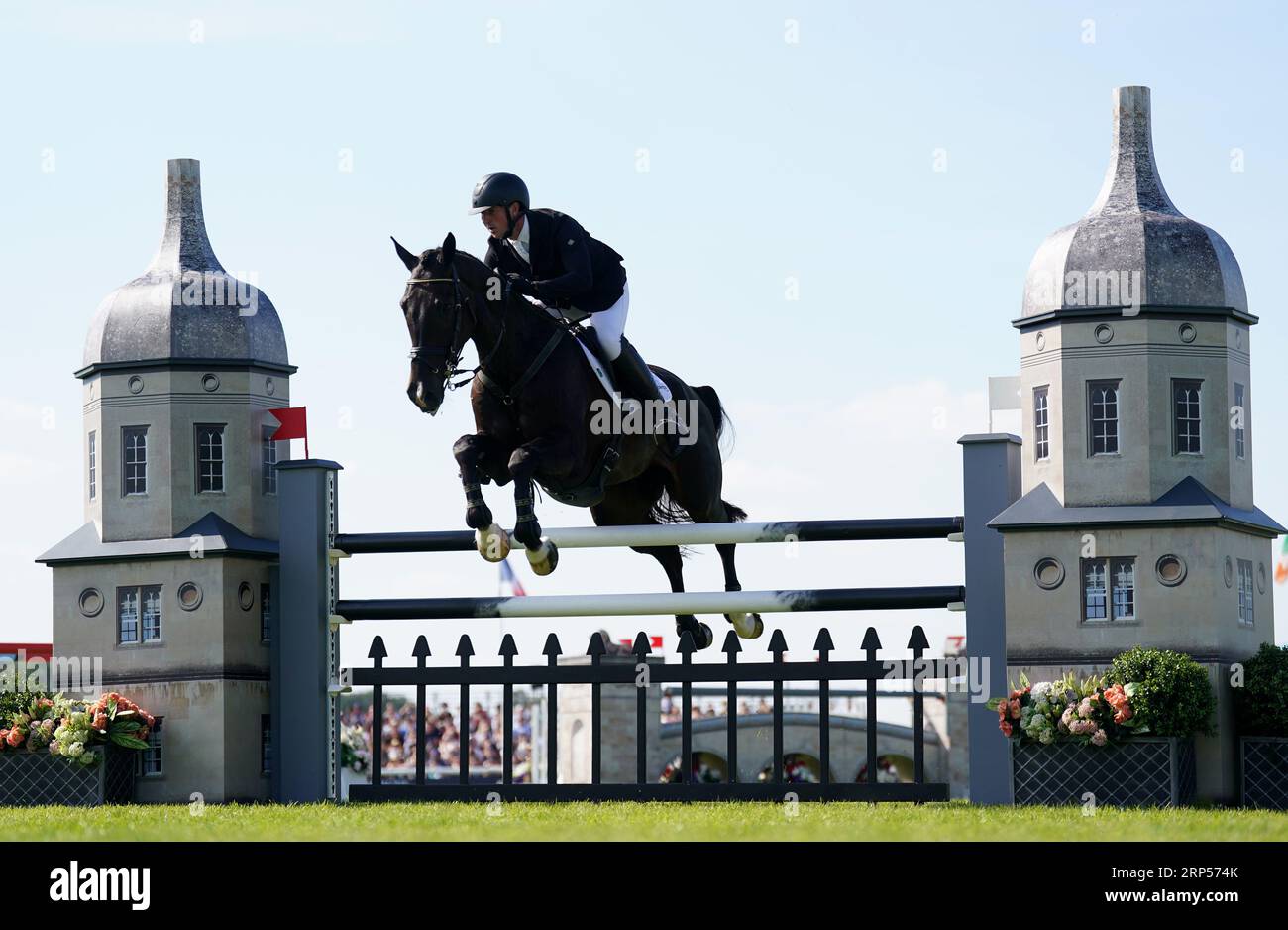 David Doel rides Galileo Nieuwmoed during day four of the 2023 Defender ...