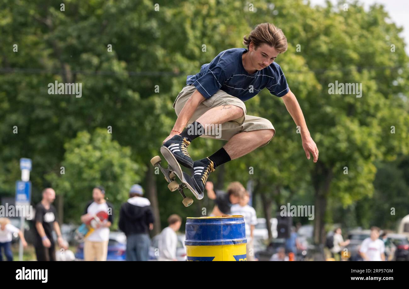 Dresden, Germany. 03rd Sep, 2023. Fabi Thies during a training jump ...