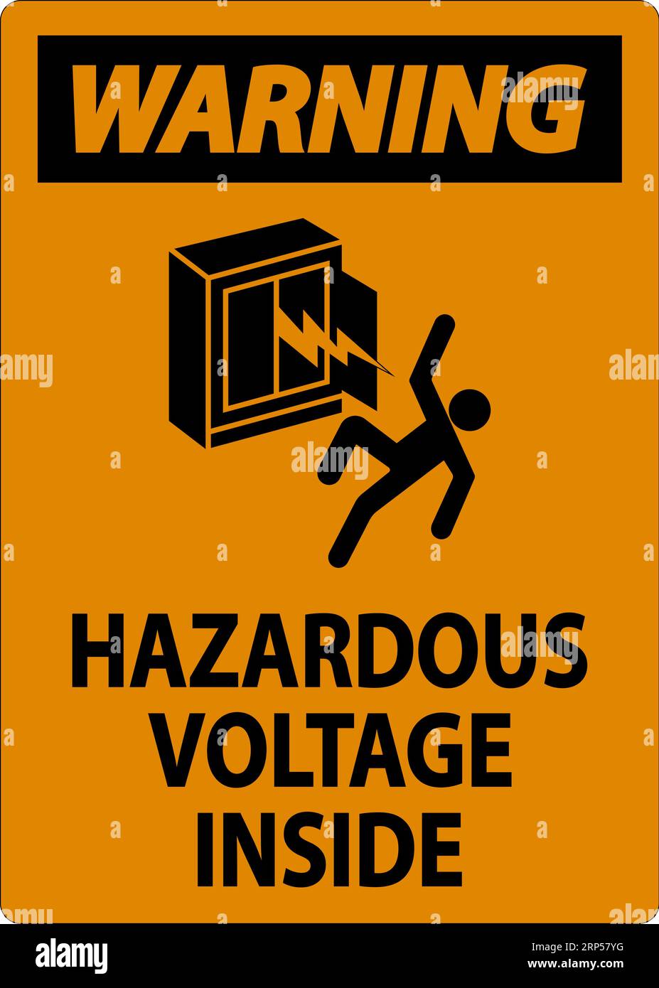 Warning Sign Hazardous Voltage Inside Stock Vector Image & Art - Alamy