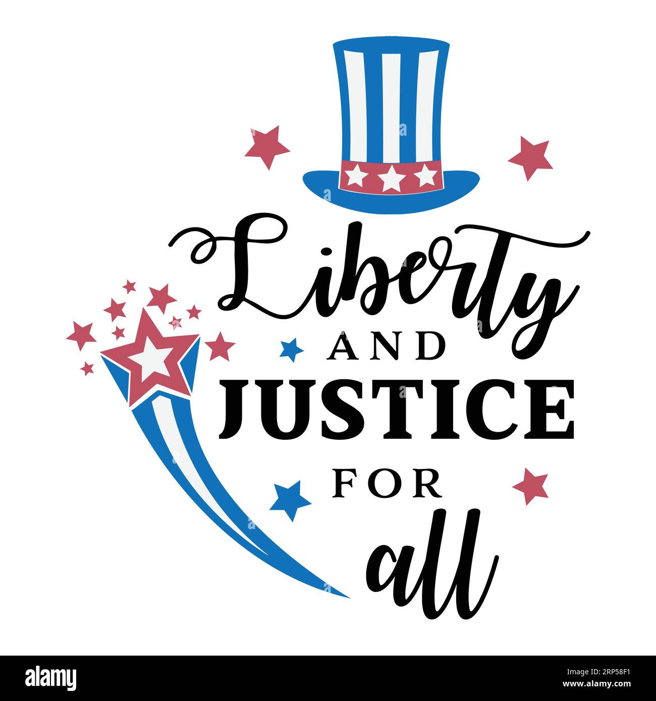 Liberty and justice tee Stock Vector Images - Alamy