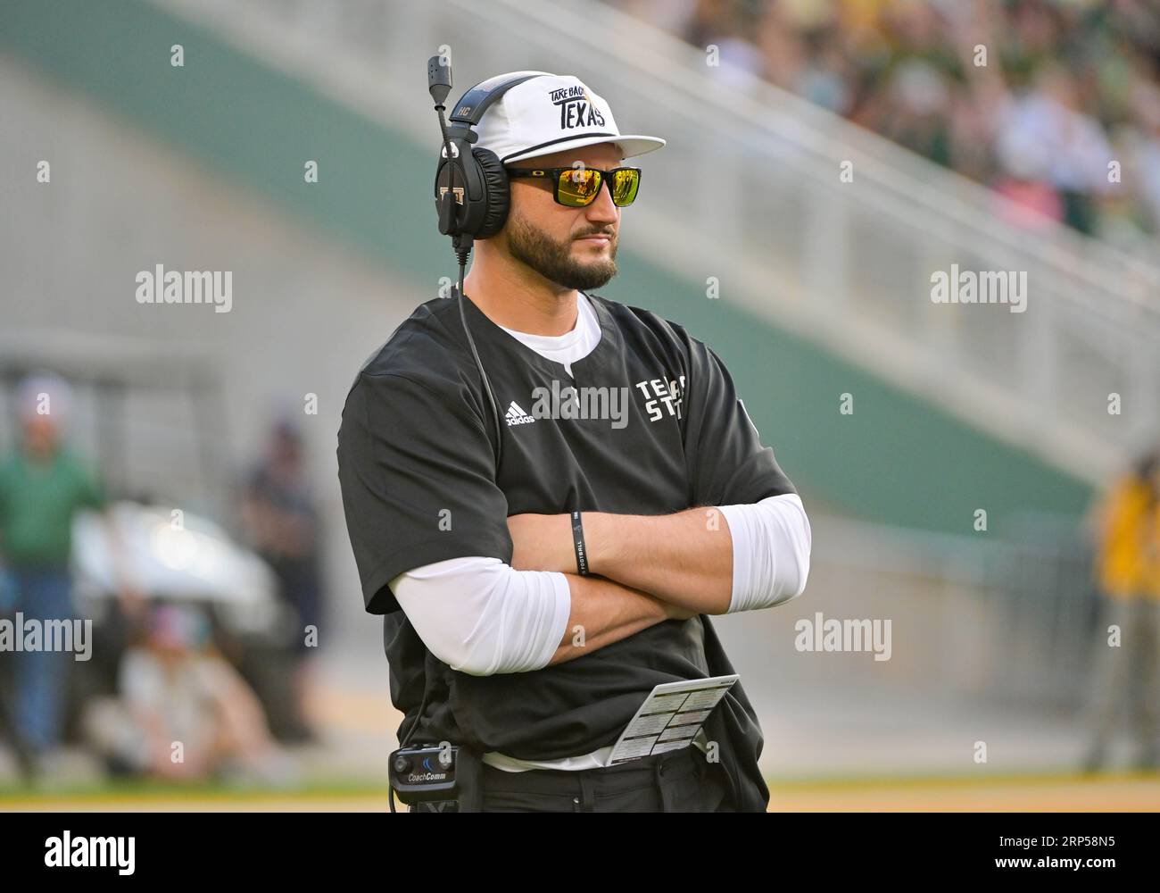 Waco, Texas, USA. 2nd Sep, 2023. Texas State Bobcats head coach GJ ...