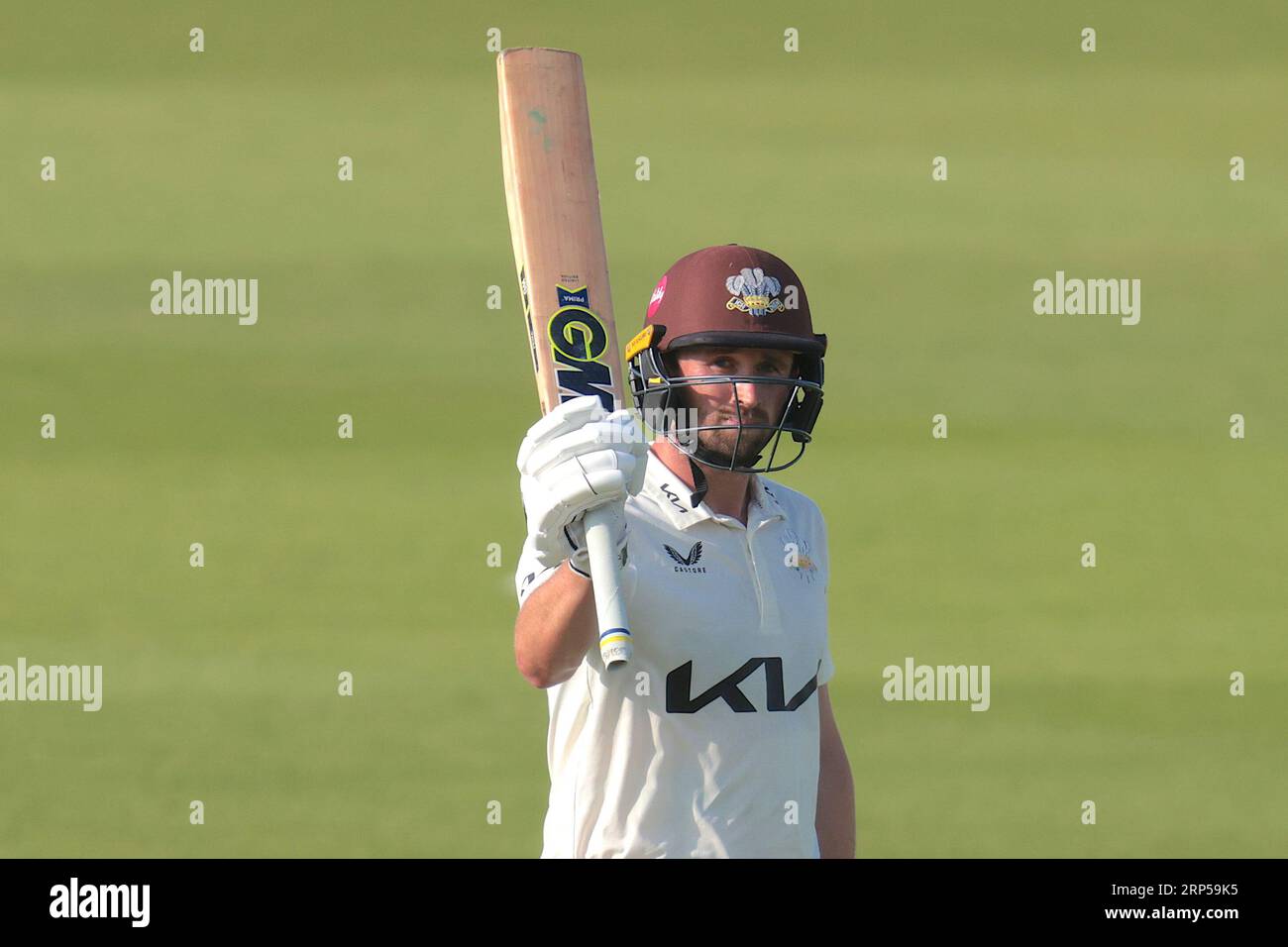 London, UK. 3rd Sep, 2023. Surrey's Cameron Steel gets his fifty as ...