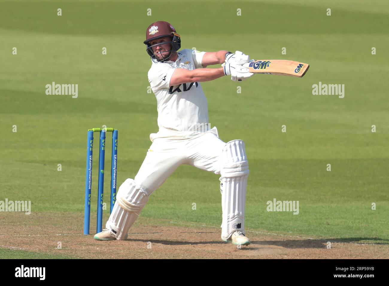 London, UK. 3rd Sep, 2023. Surrey's Cameron Steel batting as Surrey ...