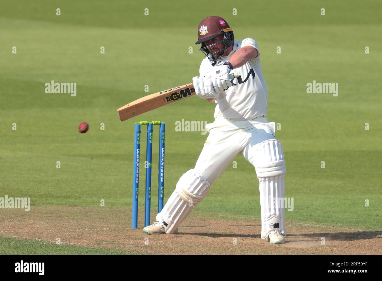 London, UK. 3rd Sep, 2023. Surrey's Cameron Steel batting as Surrey ...