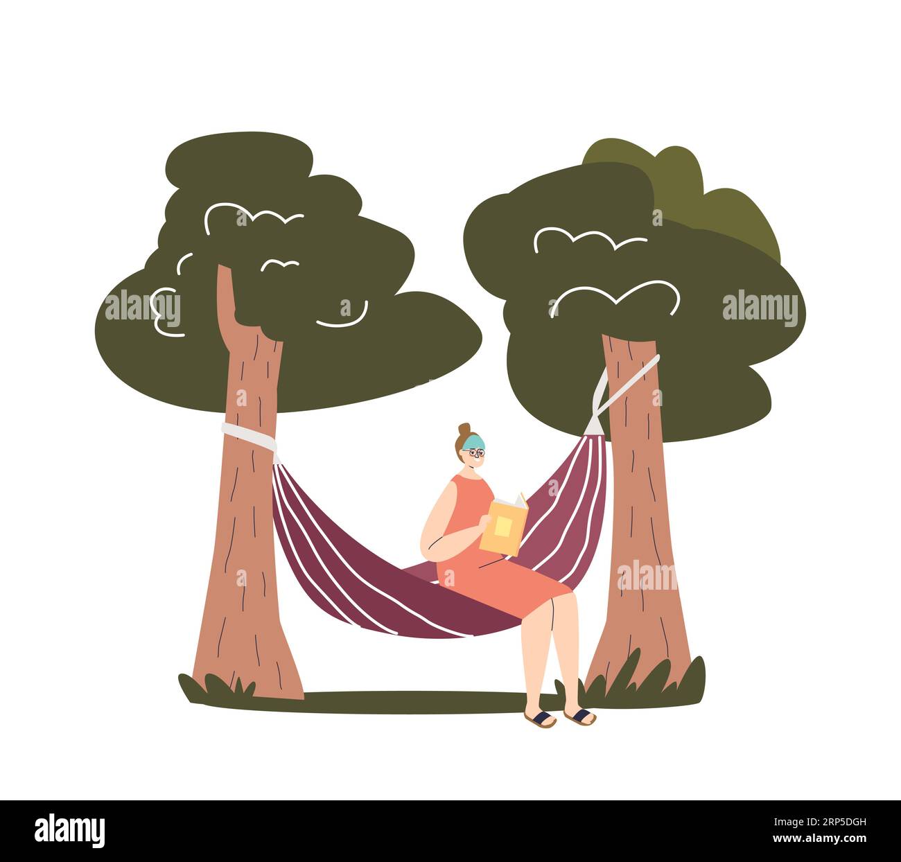 Female student book outside Stock Vector Images - Alamy