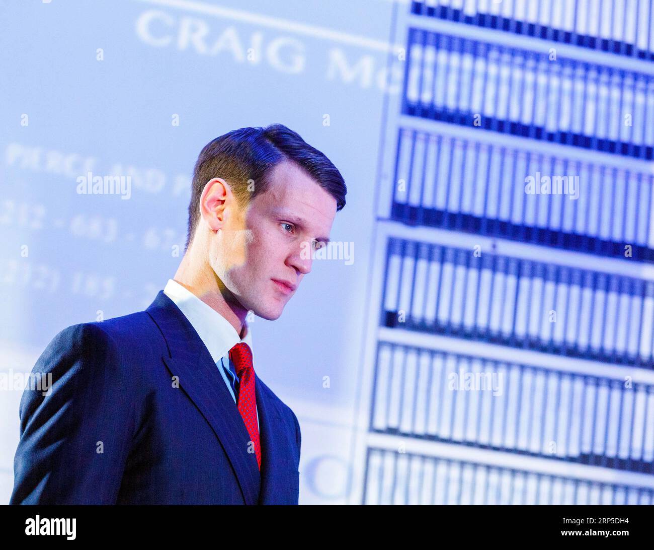 Matt Smith (Patrick Bateman) in AMERICAN PSYCHO at the Almeida Theatre ...