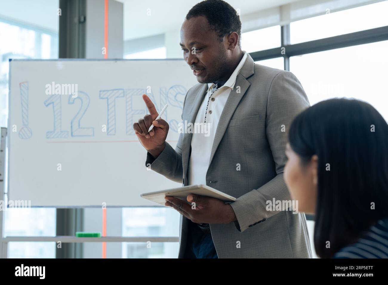 Older teacher talking classroom hi-res stock photography and images - Alamy