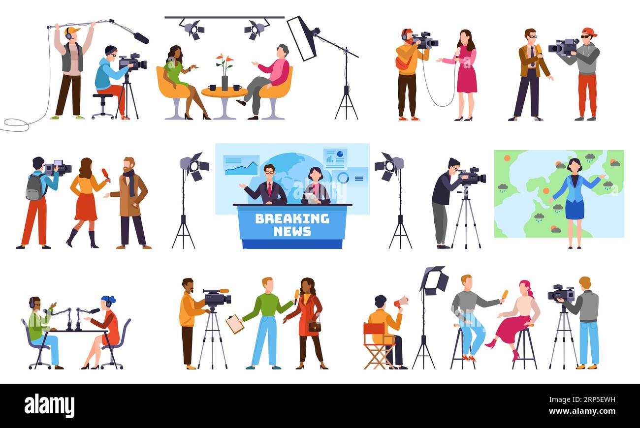 Tv journalist photograph Cut Out Stock Images & Pictures - Alamy