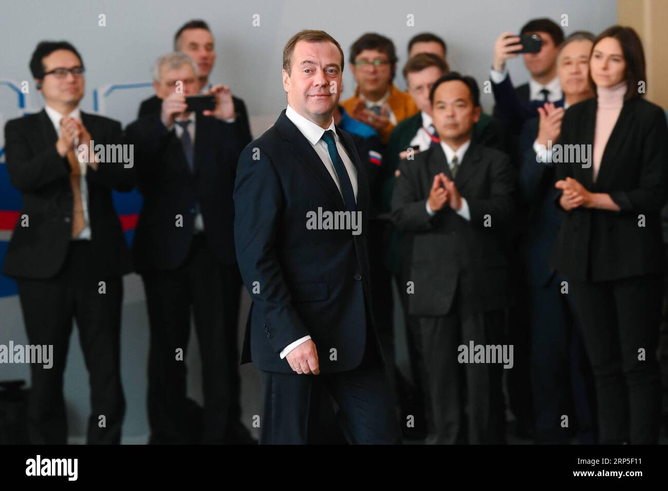 (181212) -- SABETTA, Dec. 12, 2018 -- Russian Prime Minister Dmitry ...