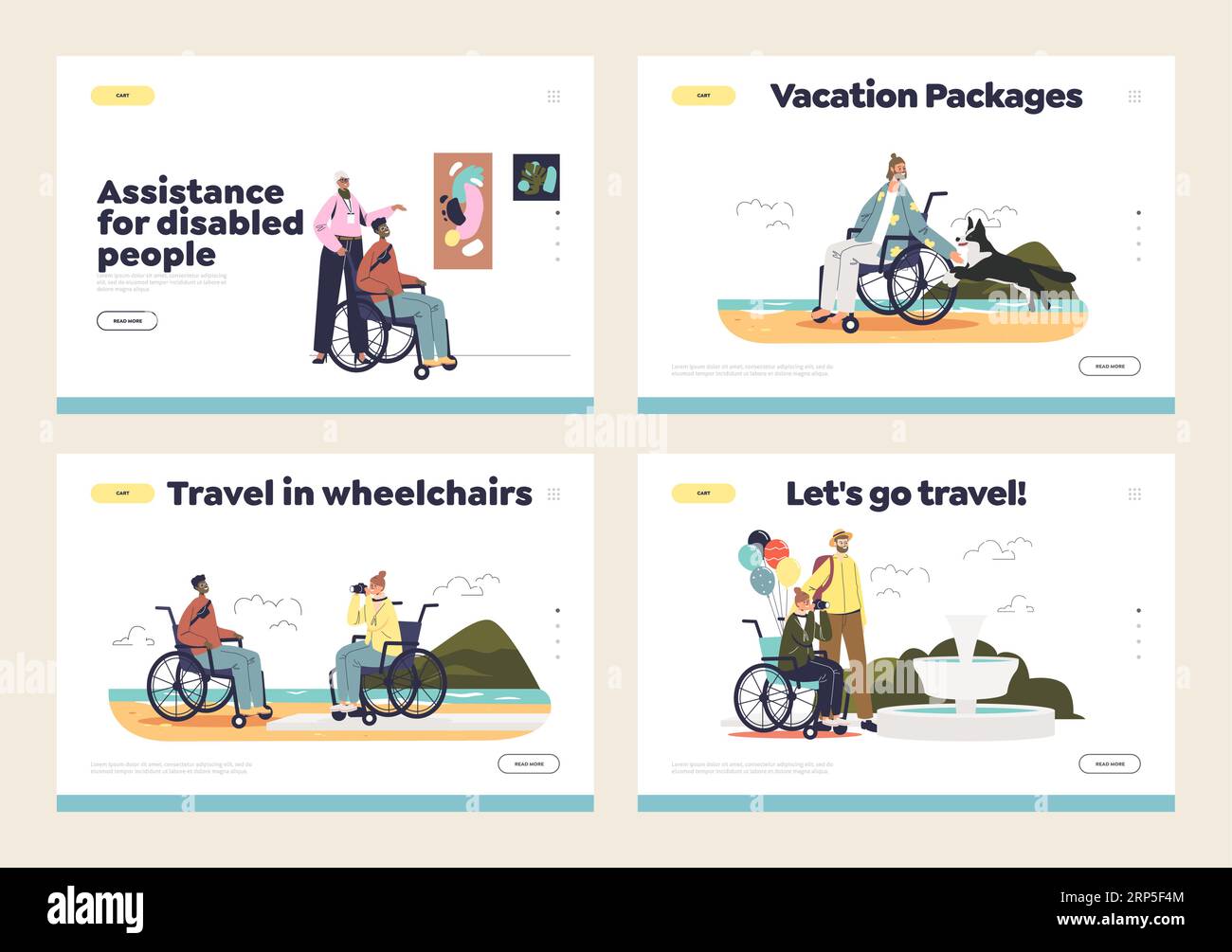 Handicapped man journey Stock Vector Images - Alamy