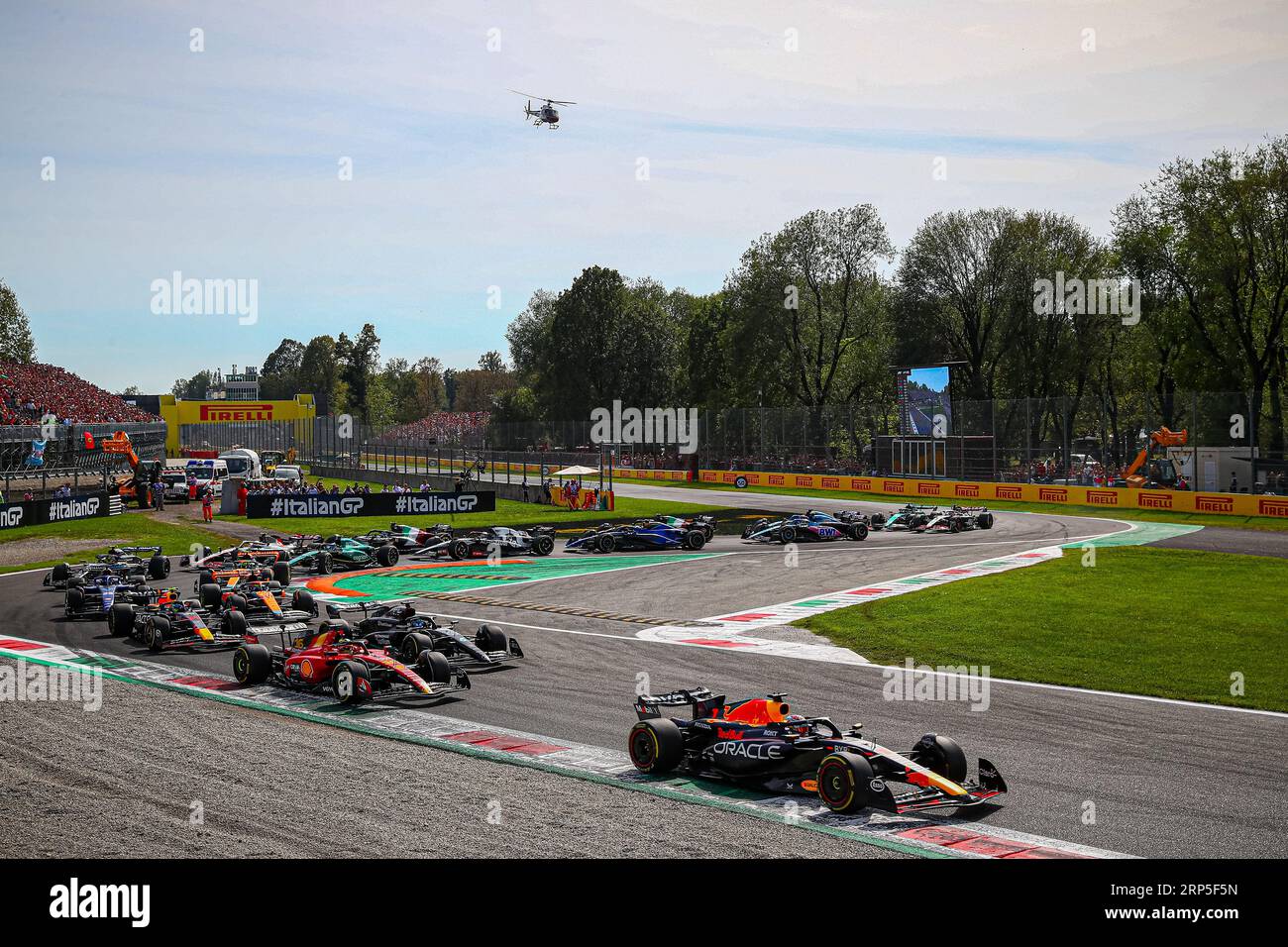 Start of the race during the Italian GP, Monza 31 August-3 September ...