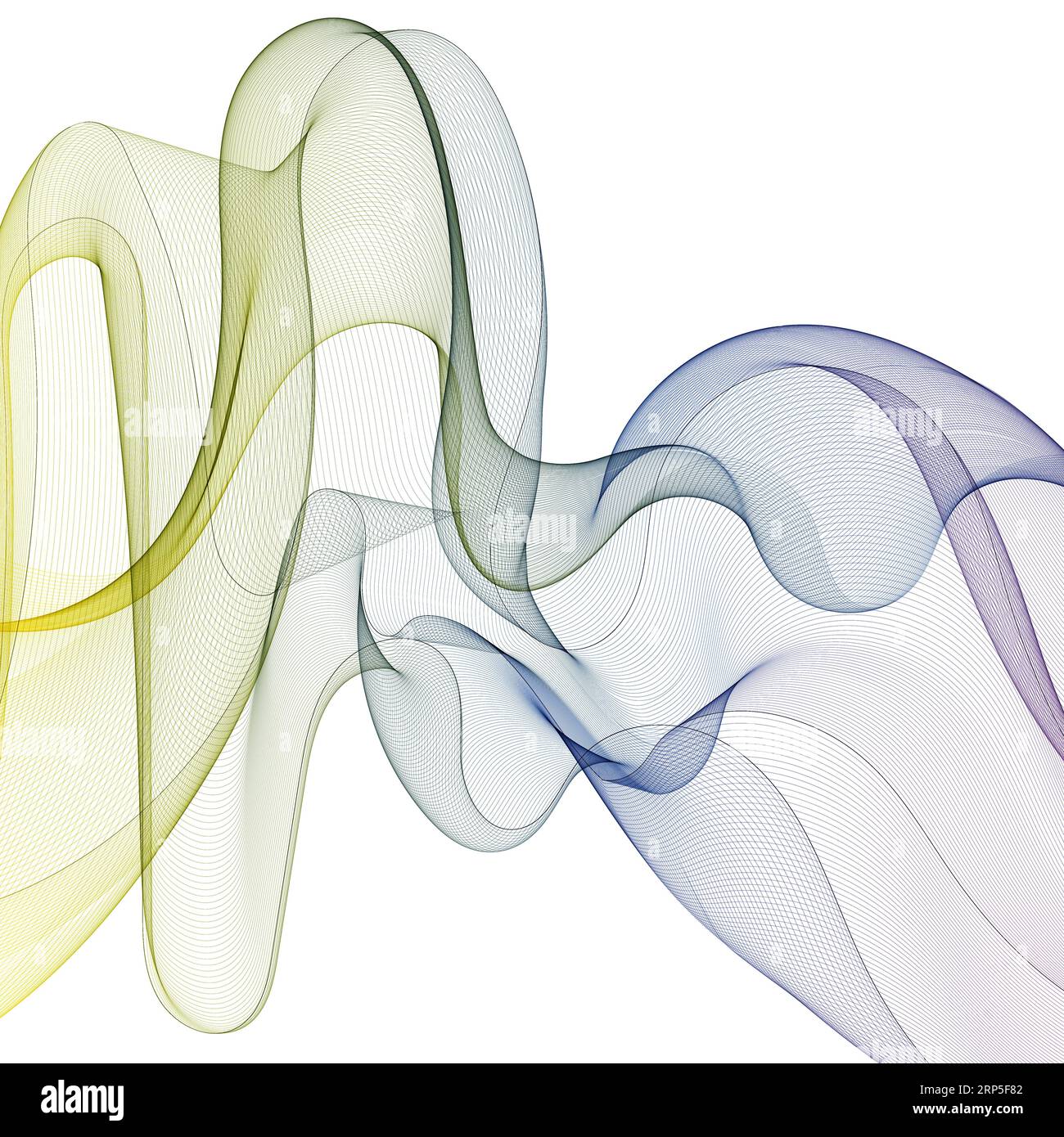 Colorful Design Element Gradient Wave Line Isolated on White Background ...