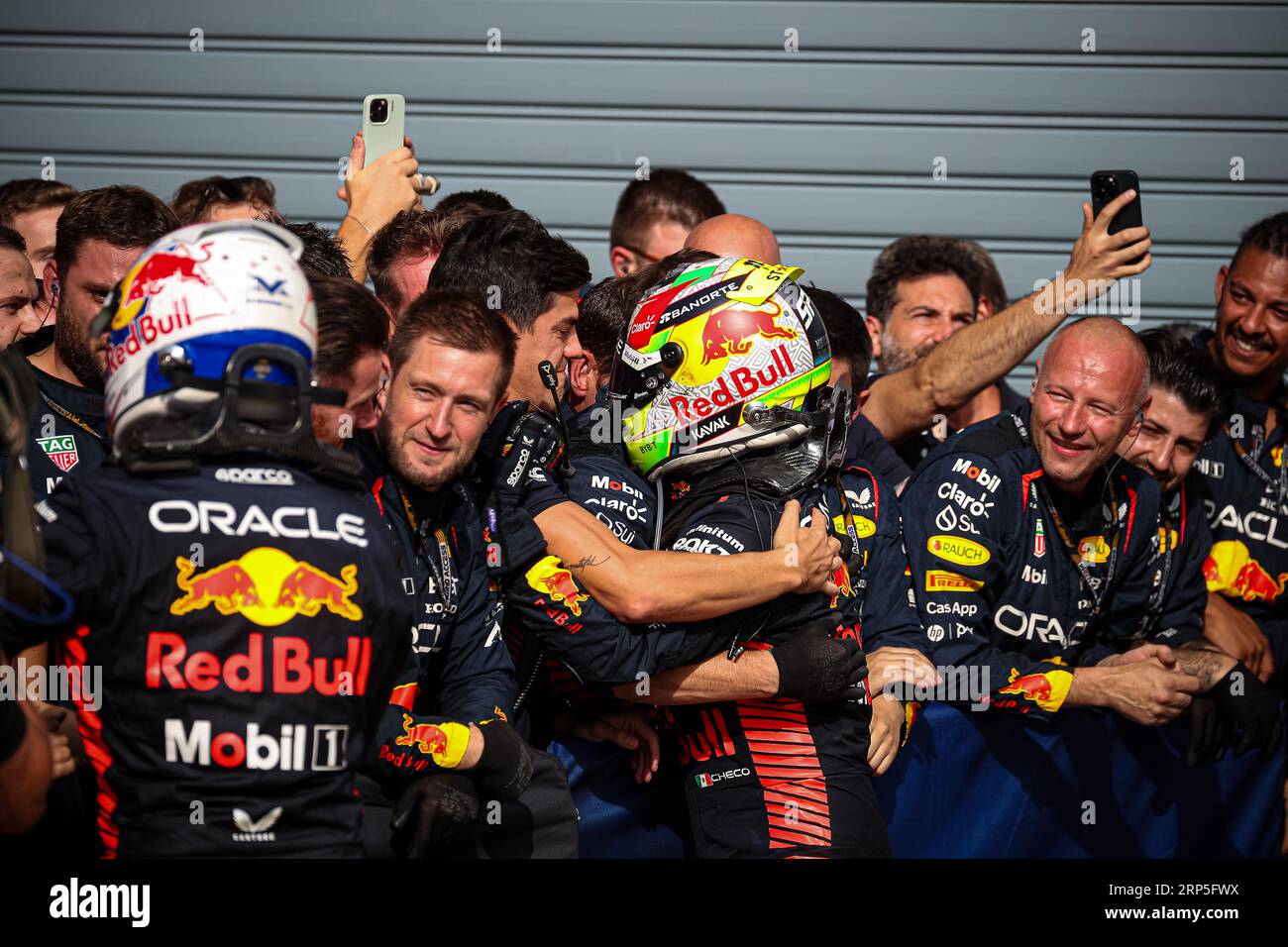 Red Bull enjoy the 1-2 finish at the Italian F1 GP 2023 during the ...