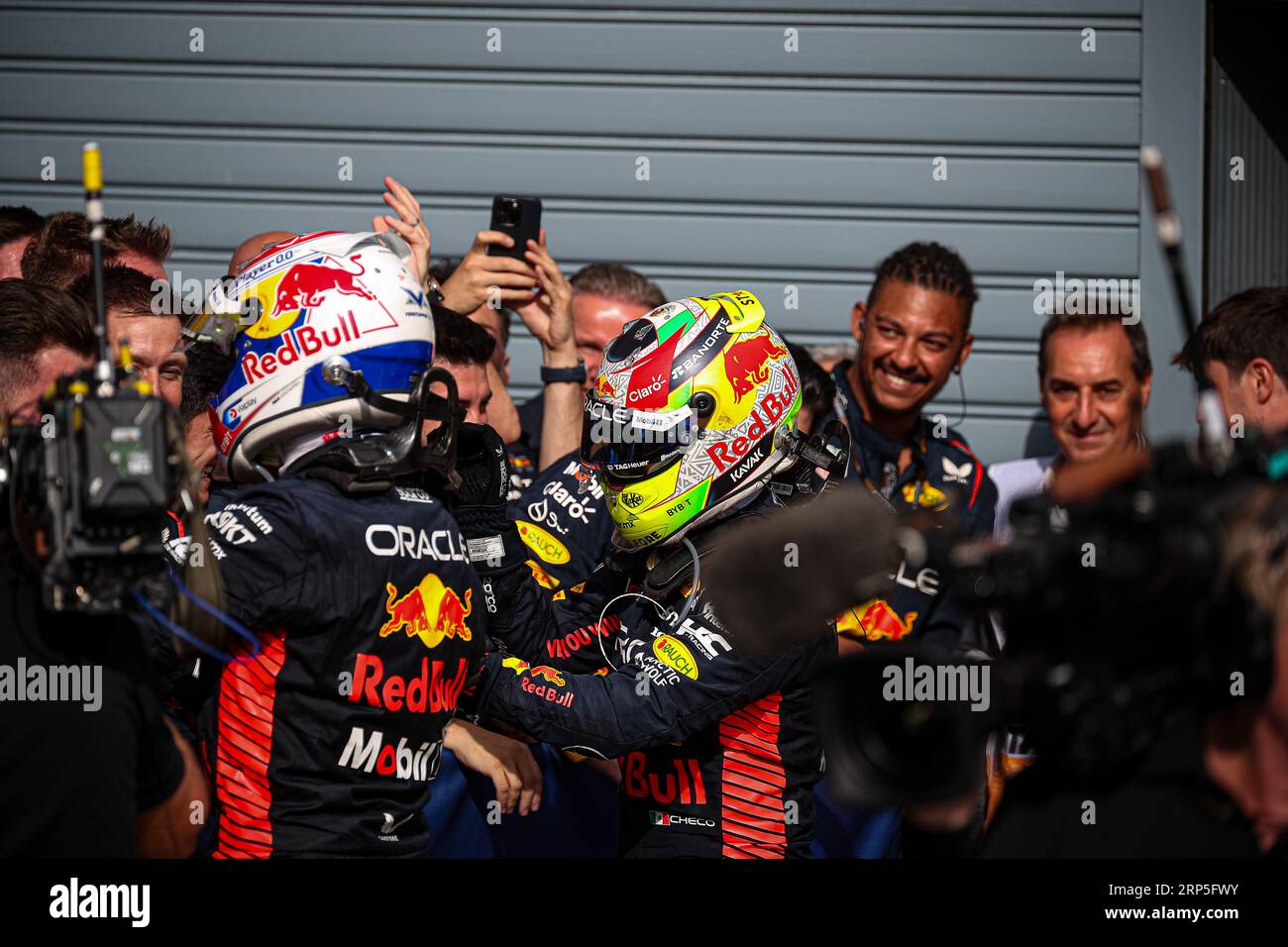 Red Bull enjoy the 1-2 finish at the Italian F1 GP 2023 during the ...