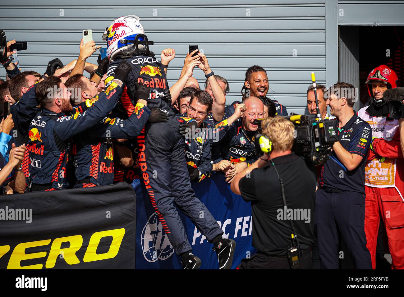 Red Bull enjoy the 1-2 finish at the Italian F1 GP 2023 during the ...
