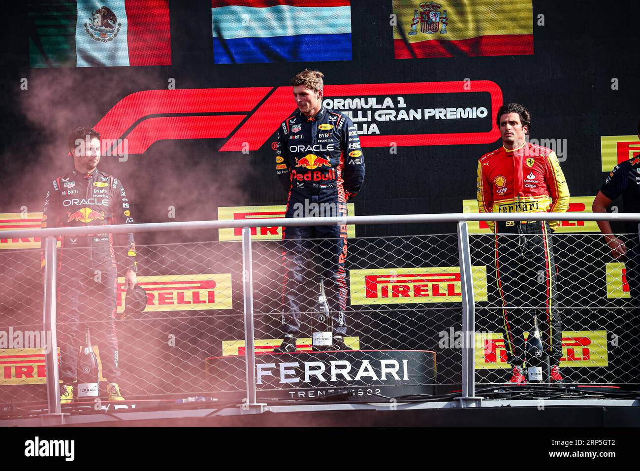 Podium of the race, during the Italian GP, Monza 31 August-3 September ...