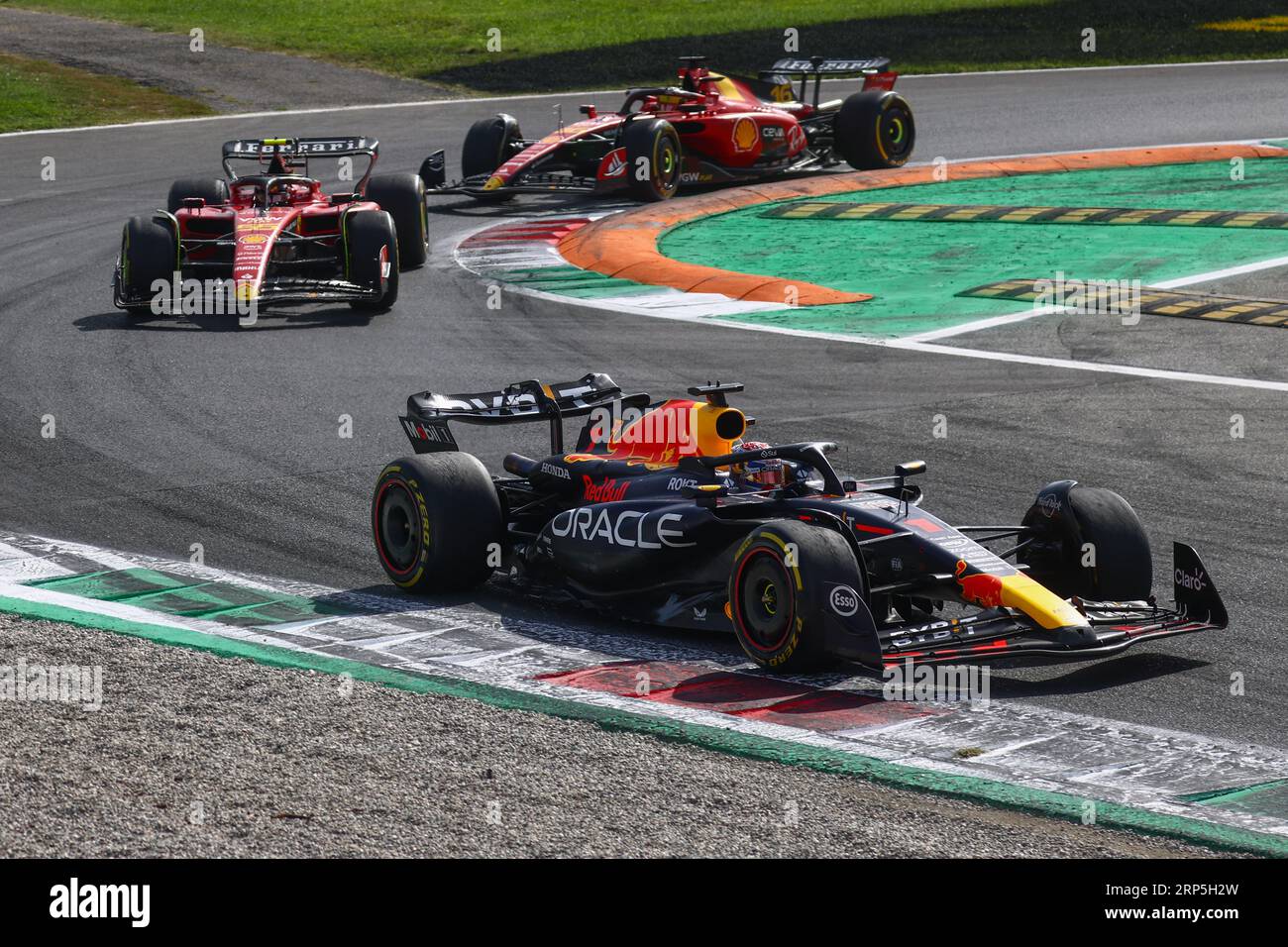 Monza, Italy. 3rd Sep, 2023. Max Verstappen of Red Bull Racing, Carlos ...