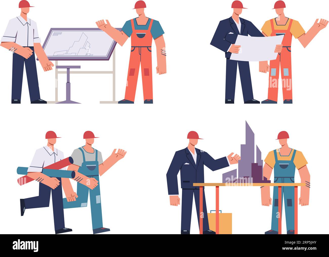 Construction workers architectural Cut Out Stock Images & Pictures - Alamy