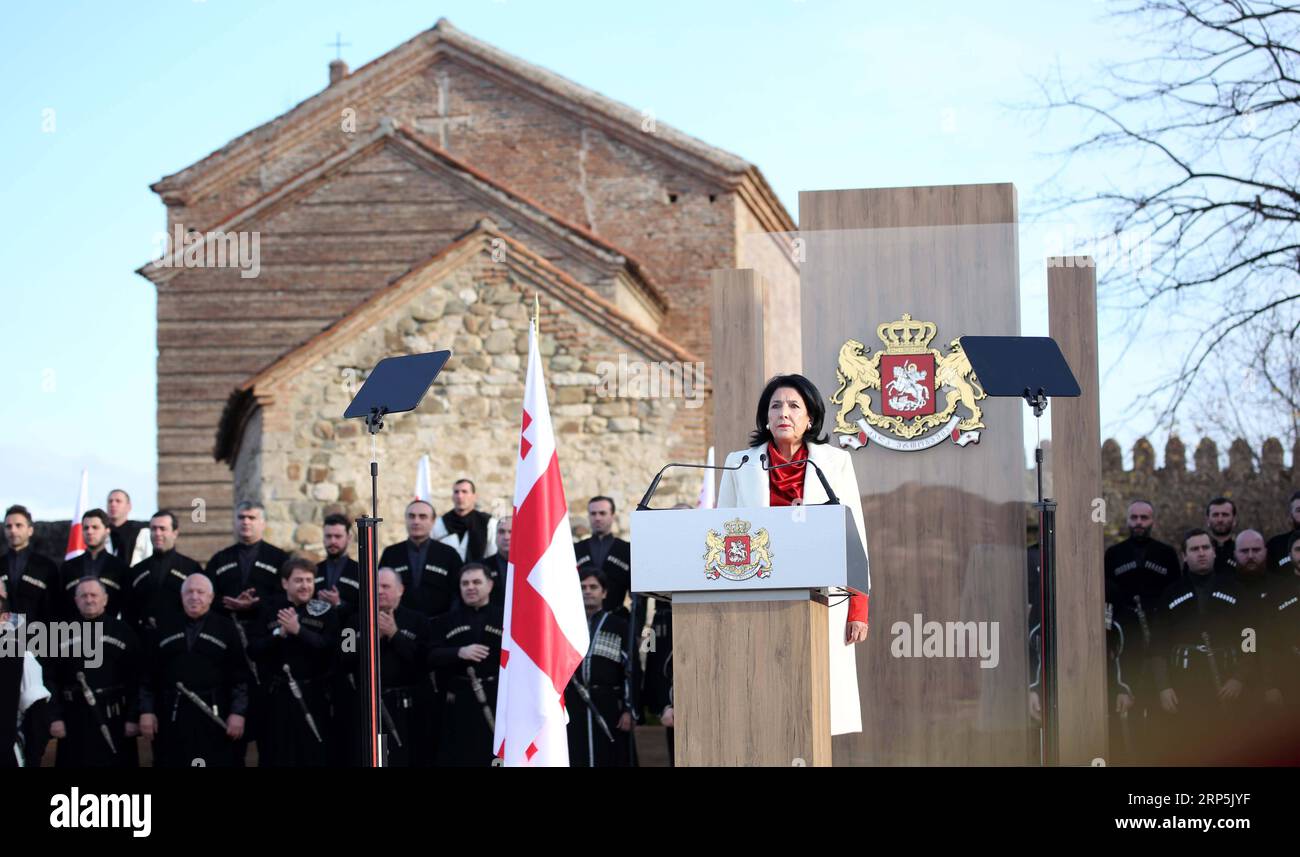 (181216) -- TBILISI, Dec. 16, 2018 -- Salome Zurabishvili (Front ...