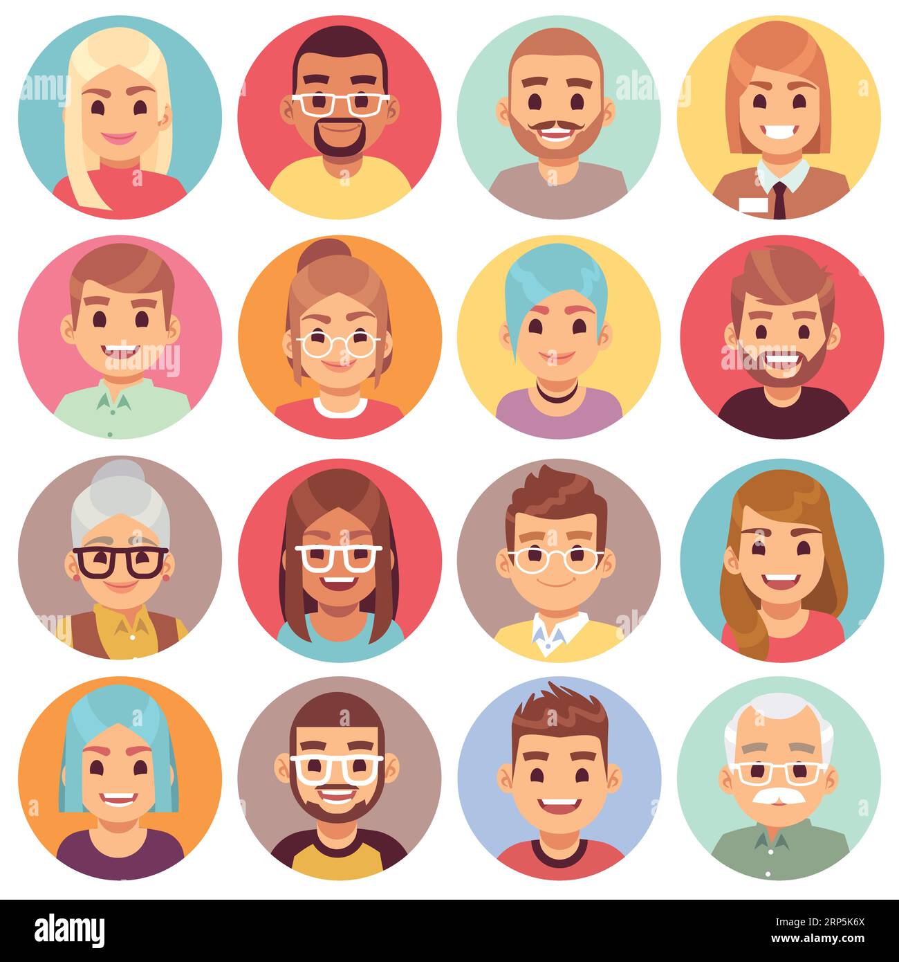 Diverse group of people all ages Stock Vector Images - Alamy