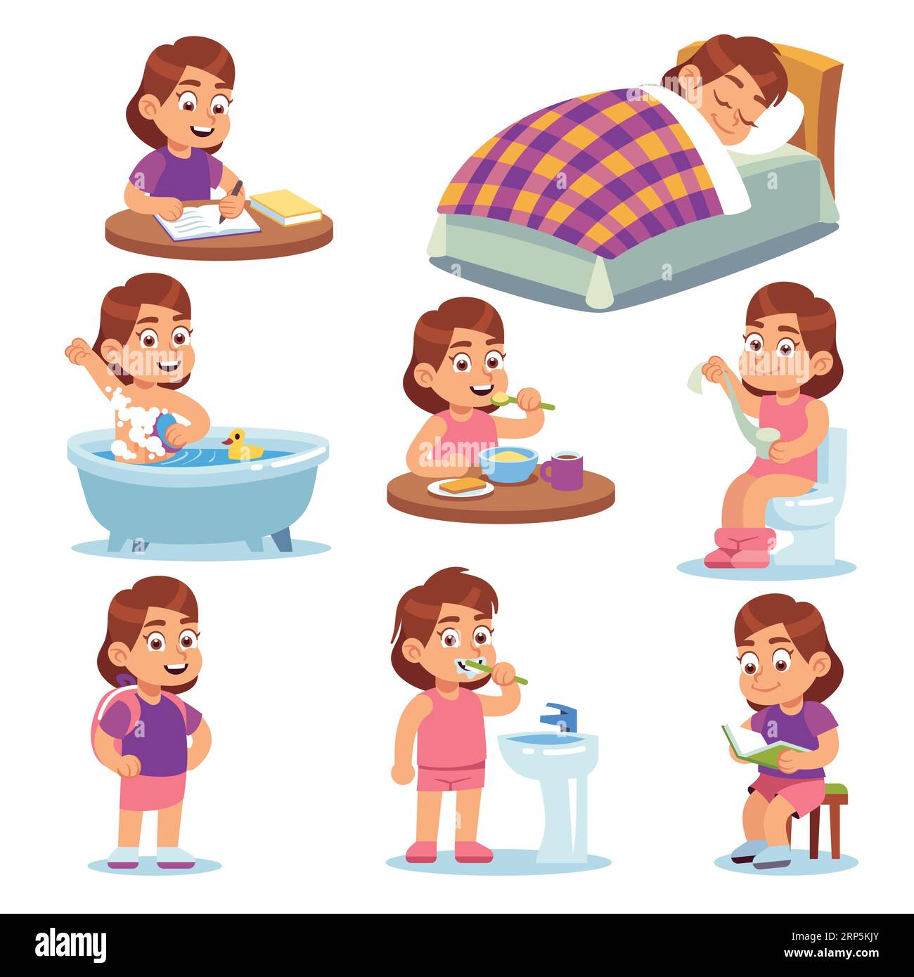 Cartoon toilet child hi-res stock photography and images - Alamy