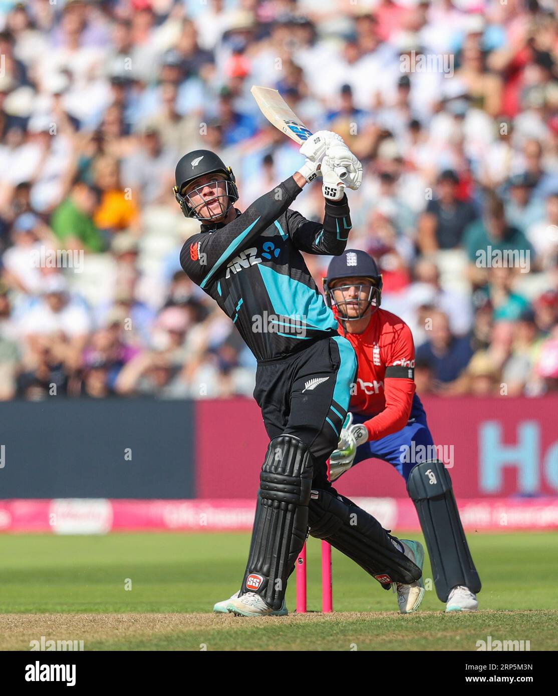 Birmingham, England. 3rd September, 2023. New Zealand batsman Finn ...