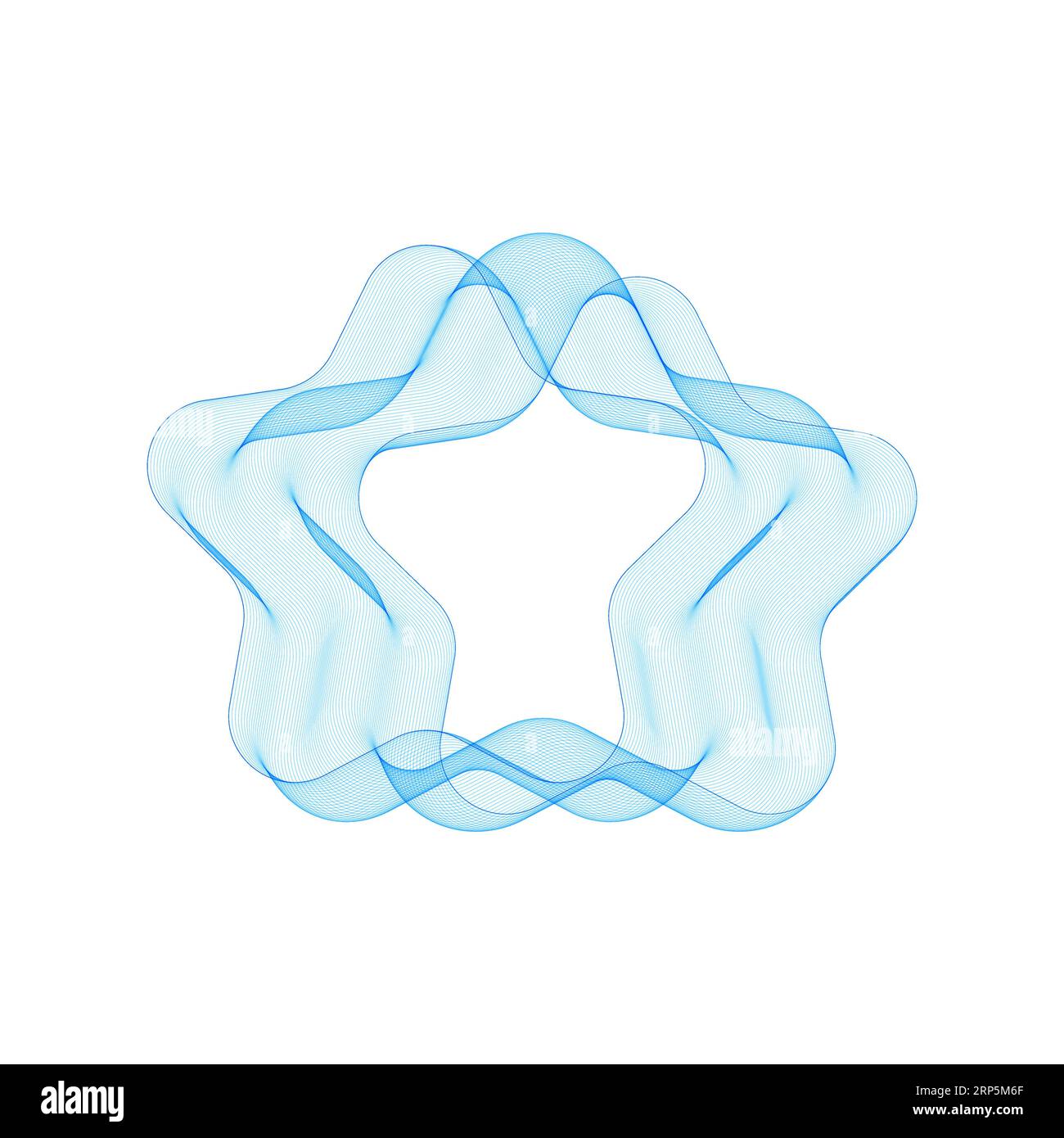 Blue wave pattern. Abstract decor element. Template for the design of ...