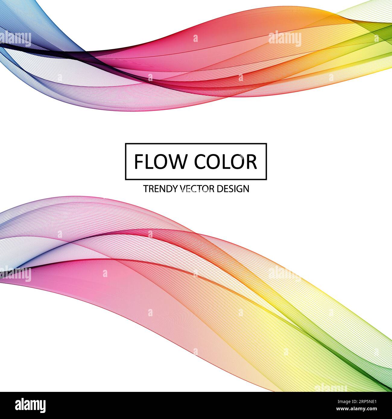 Set of colored abstract vector waves. background picture Stock Photo ...