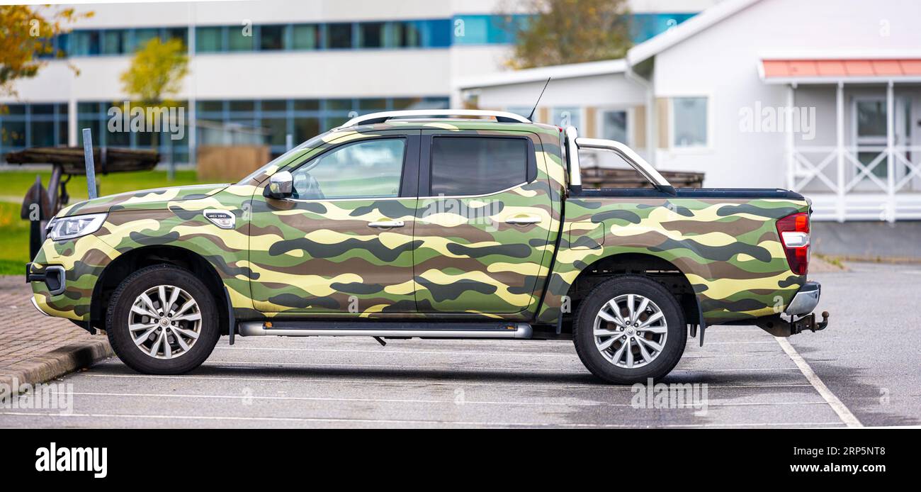 Gothenburg, Sweden - October 29 2022: Camouflage painted Renault ...