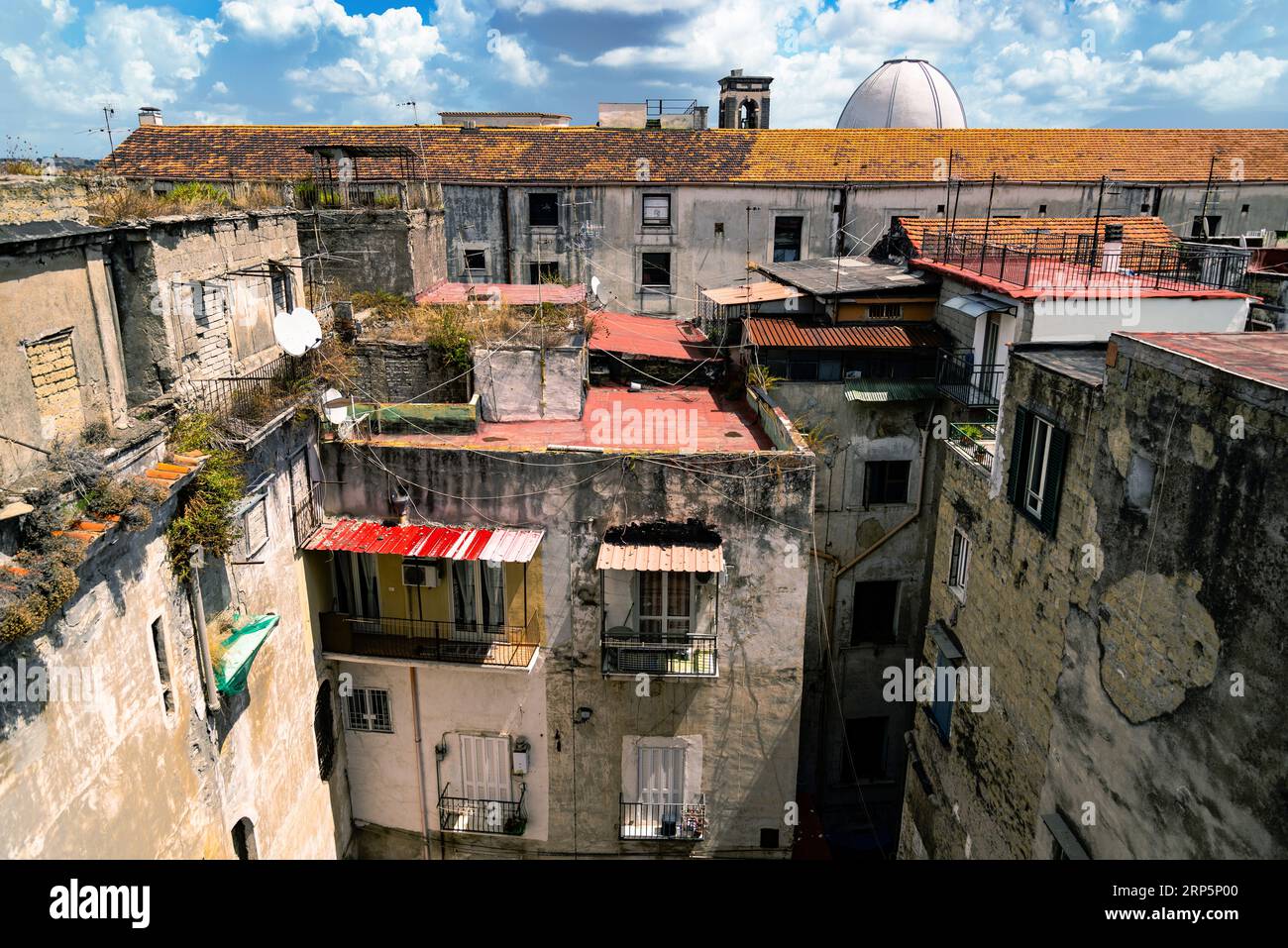 View of the buildings of the historic centre of Napoli, Italy Stock ...