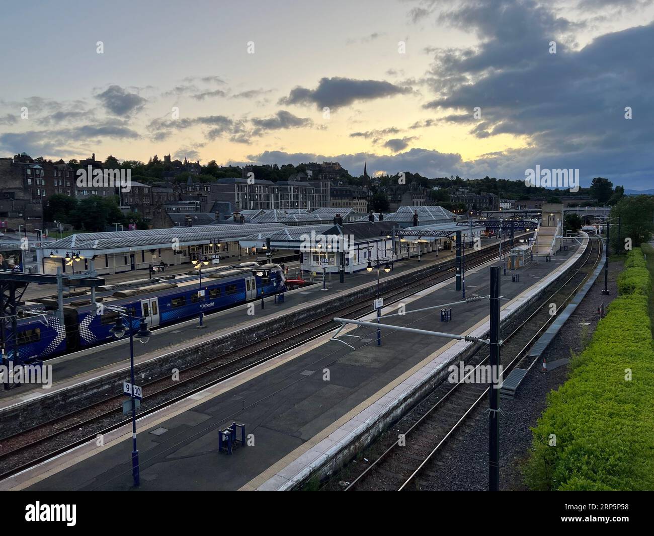 Two trains in railway station hi-res stock photography and images - Alamy