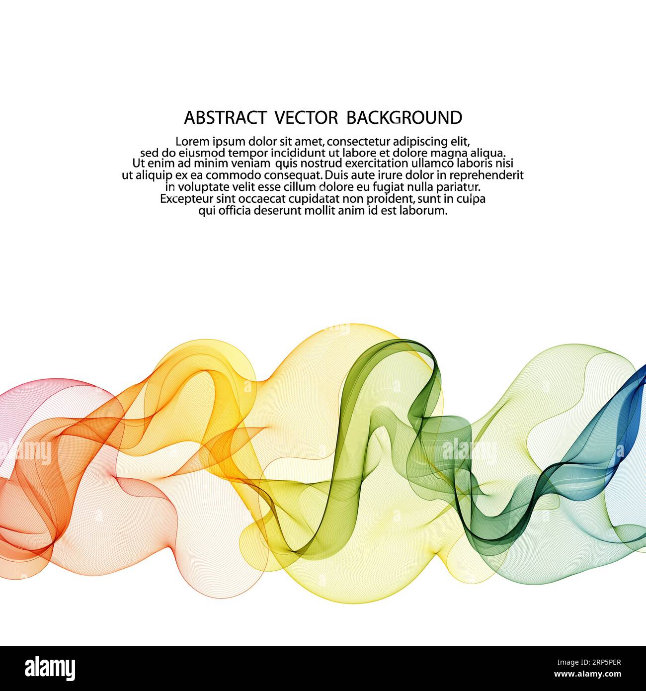 Colorful Design Element Gradient Wave Line Isolated on White Background ...