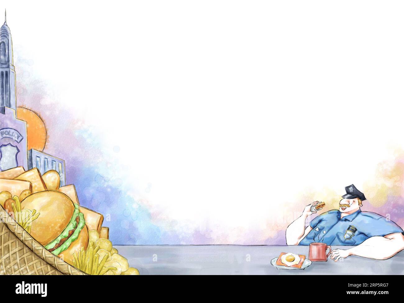 New York Police Breakfast Stock Photo - Alamy