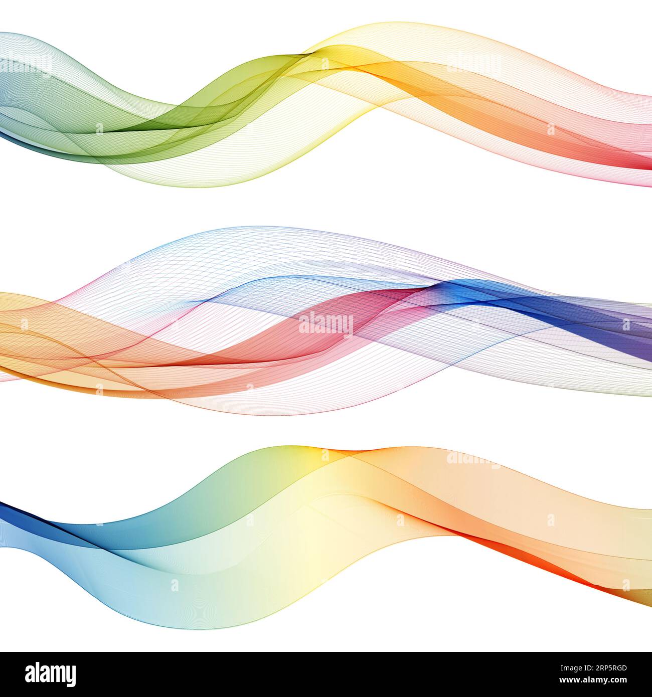 Set of colored abstract vector waves. background picture Stock Photo ...