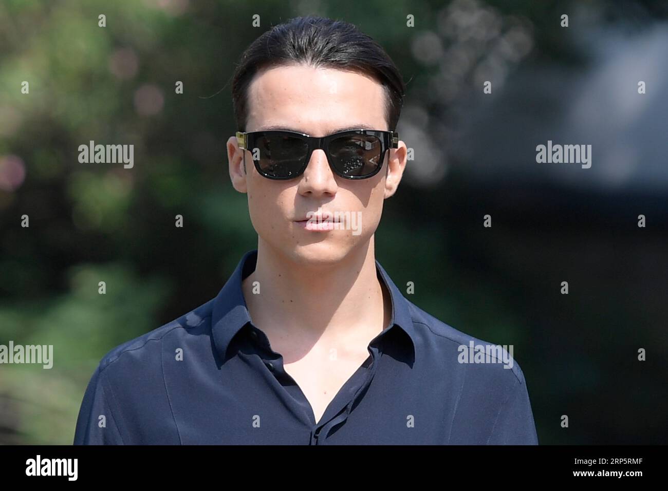Venice Lido, Italy. 03rd Sep, 2023. Matteo Paolillo arrives at the dock ...