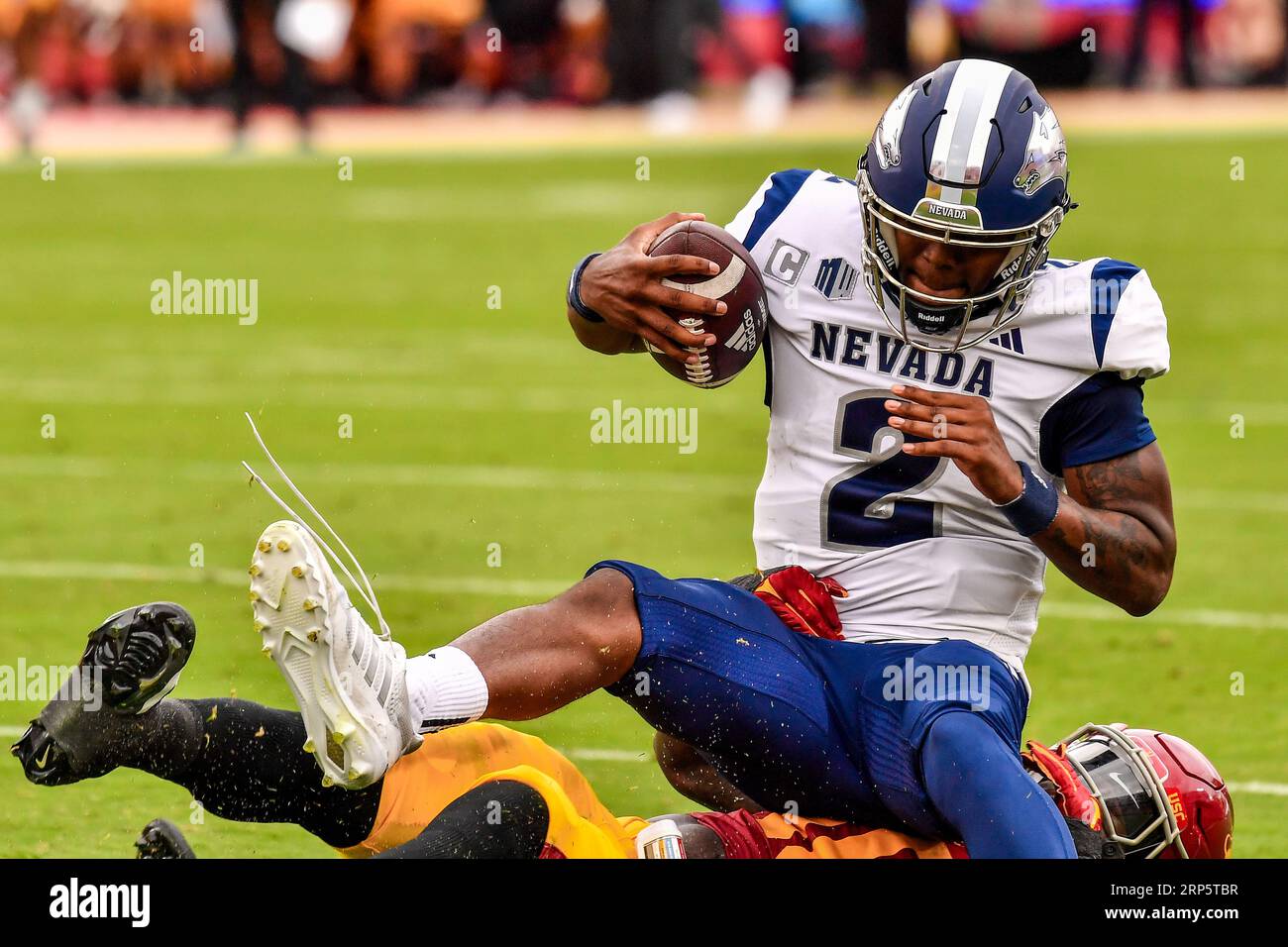 Los Angeles, CA. 2nd Sep, 2023. Nevada Wolf Pack quarterback Brendon ...