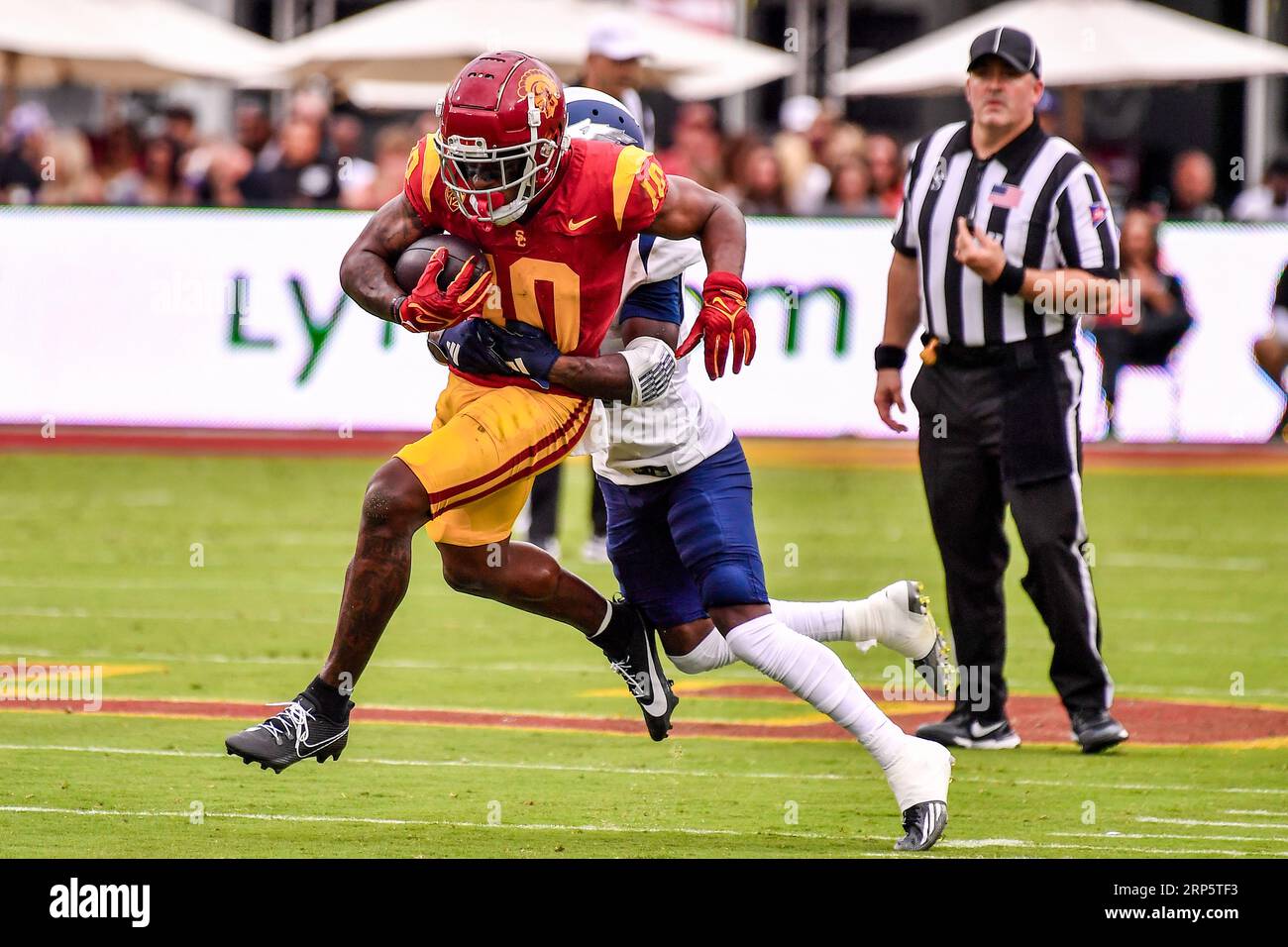 Los Angeles, CA. 2nd Sep, 2023. USC Trojans wide receiver Kyron Hudson ...