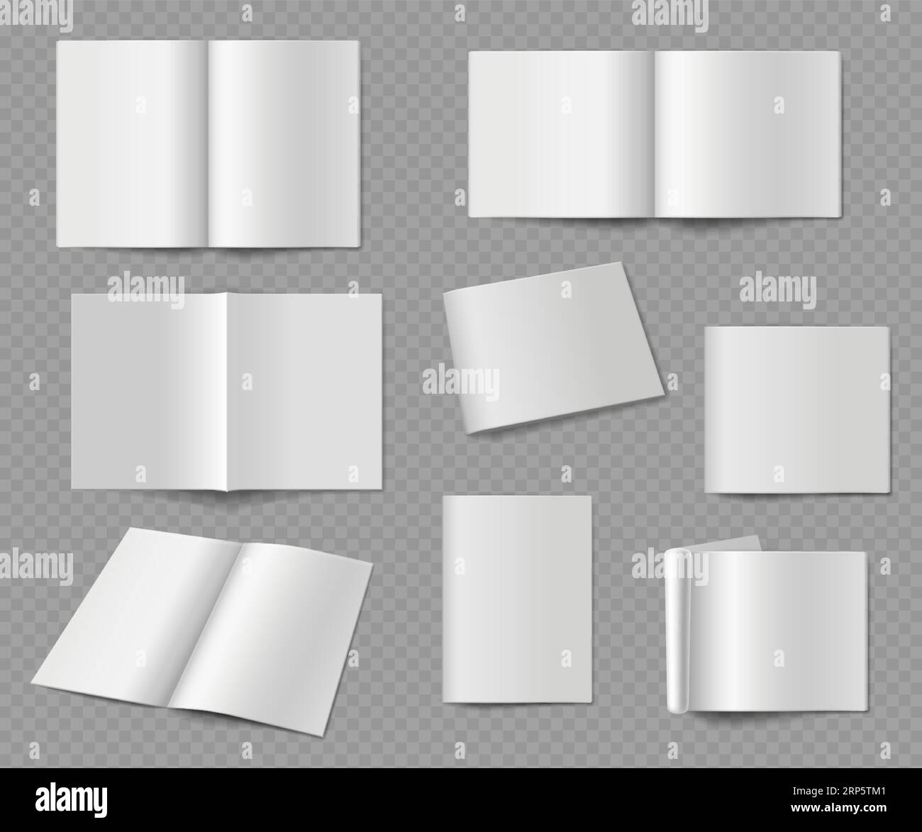 Blank magazine. Realistic empty album or book, catalog or journal ...