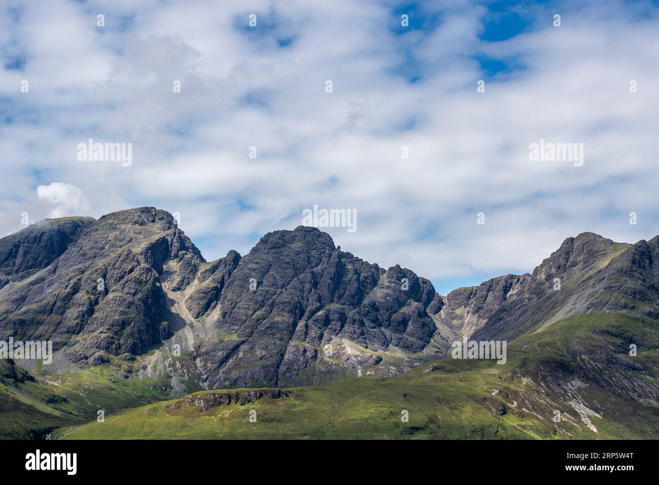 Rugged peaks of Bla Bheinn (Blaven) on the Isle of Skye, Scotland, UK ...